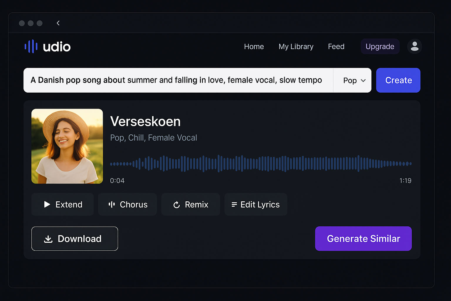 Udio – Lav din egen sang med AI (gratis & nemt)